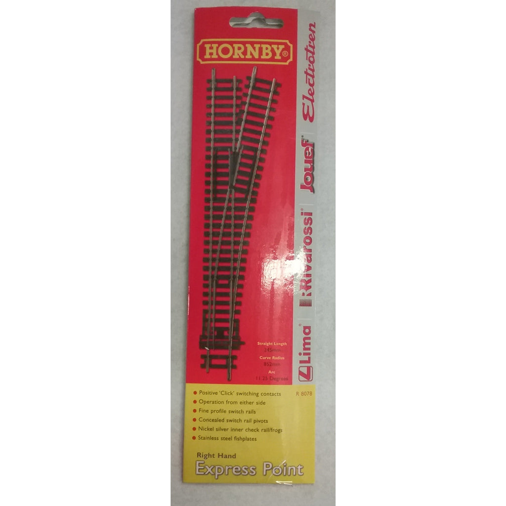 HO Scale Hornby #R8078 Right Hand Express Point – Swasey's Hardware ...