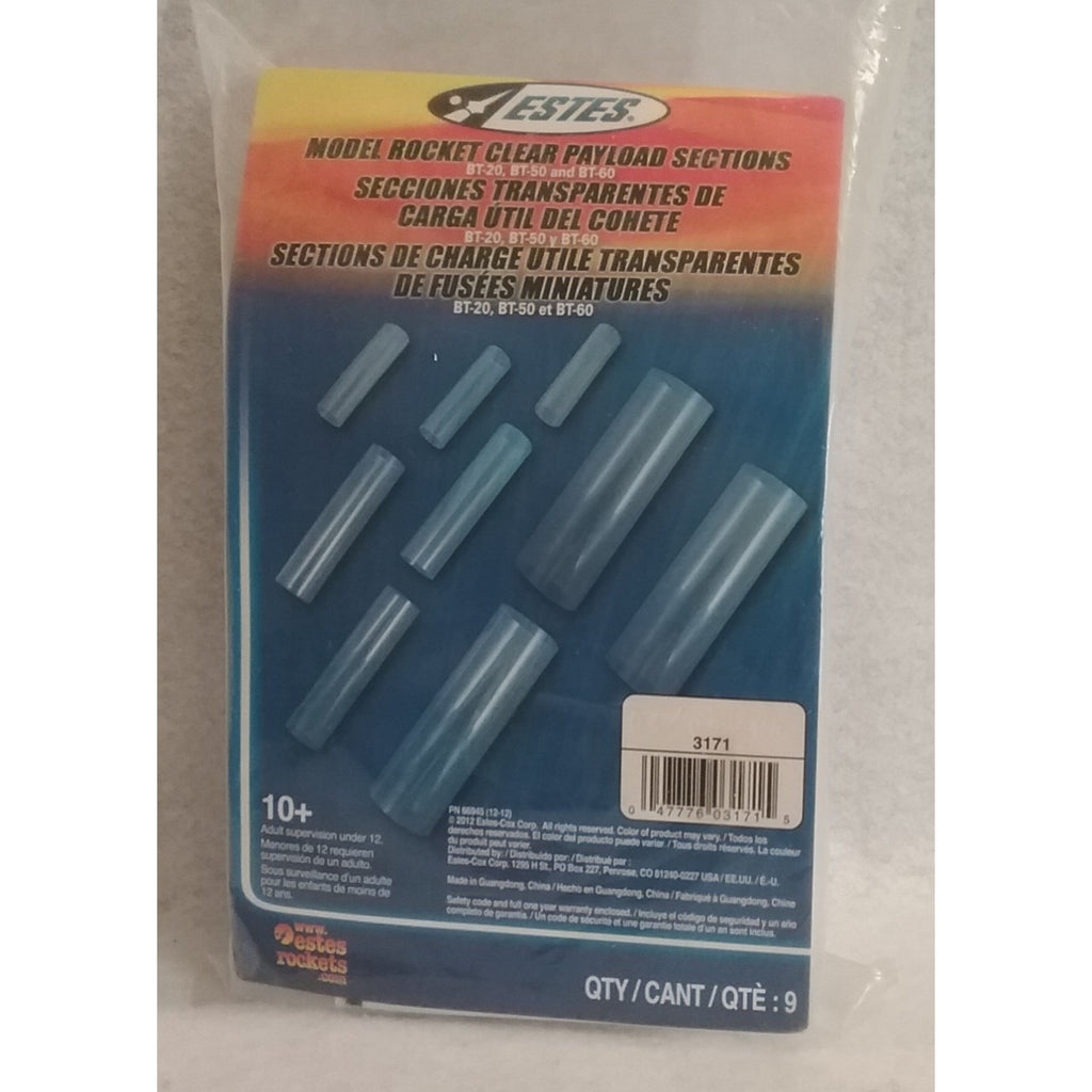Estes Model Rocket Clear Payload Sections – Swasey's Hardware & Hobbies
