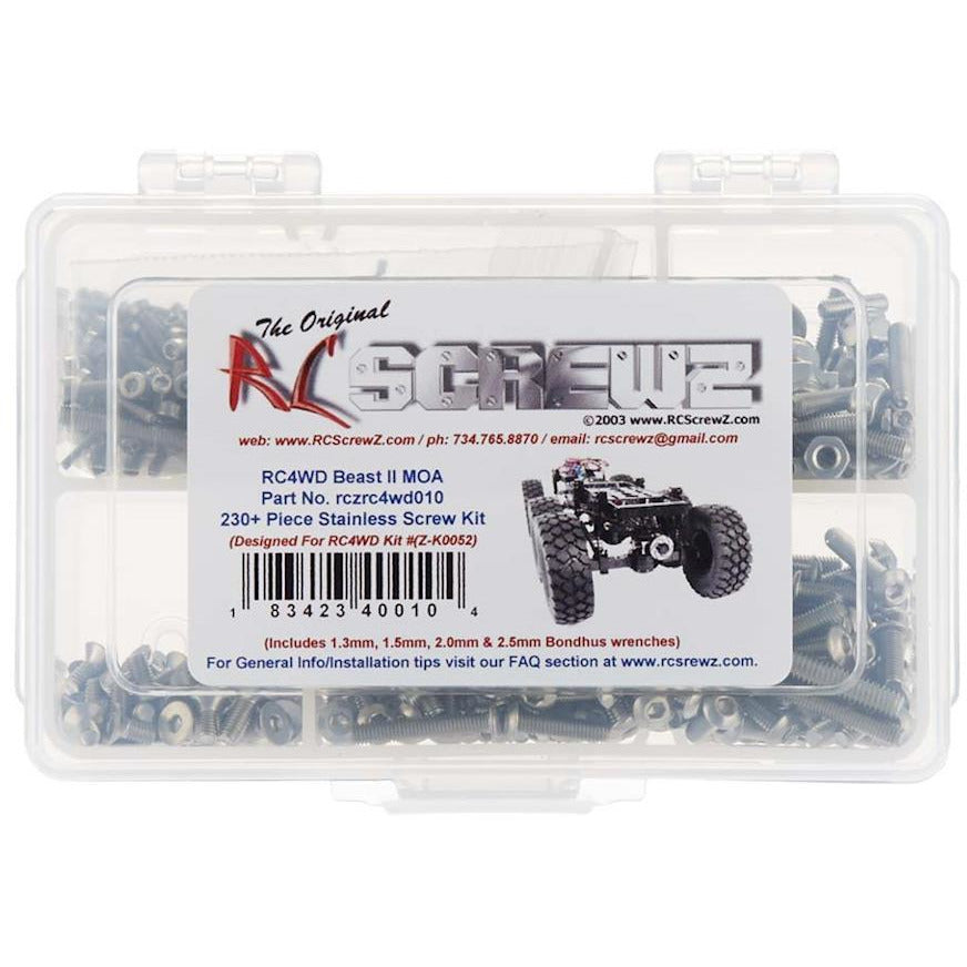 RC Screwz SS Screw Kit Beast II 6x6 – Swasey's Hardware & Hobbies
